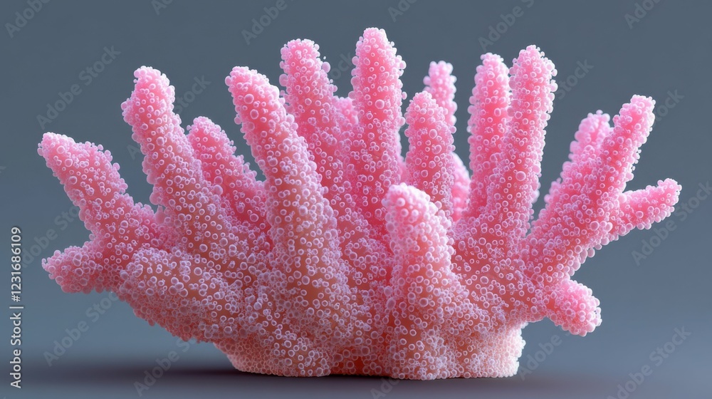 vector style flat illustration coral, pencil sketch, top view, white ...