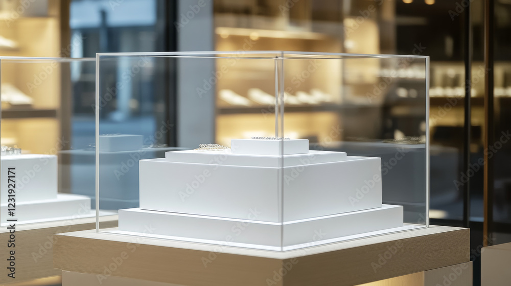 White blank paperboard display box. 3d mockup set. Cardboard container ...