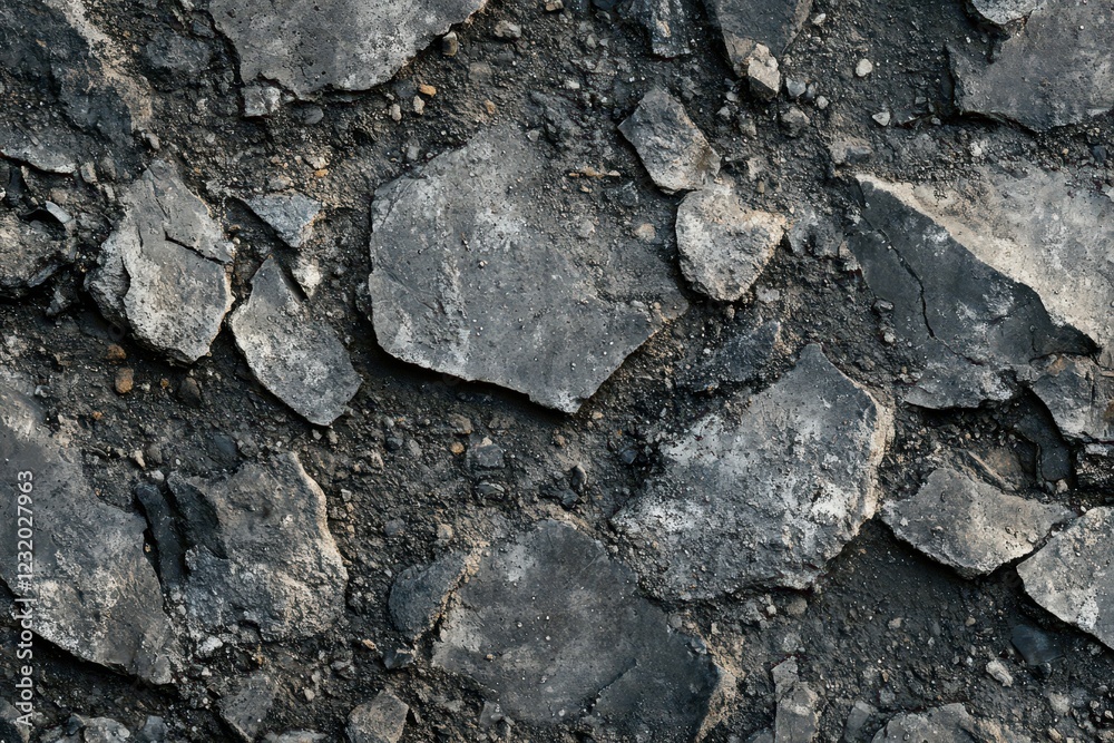 Cracked stone path, outdoor texture, ground detail, background, design ...