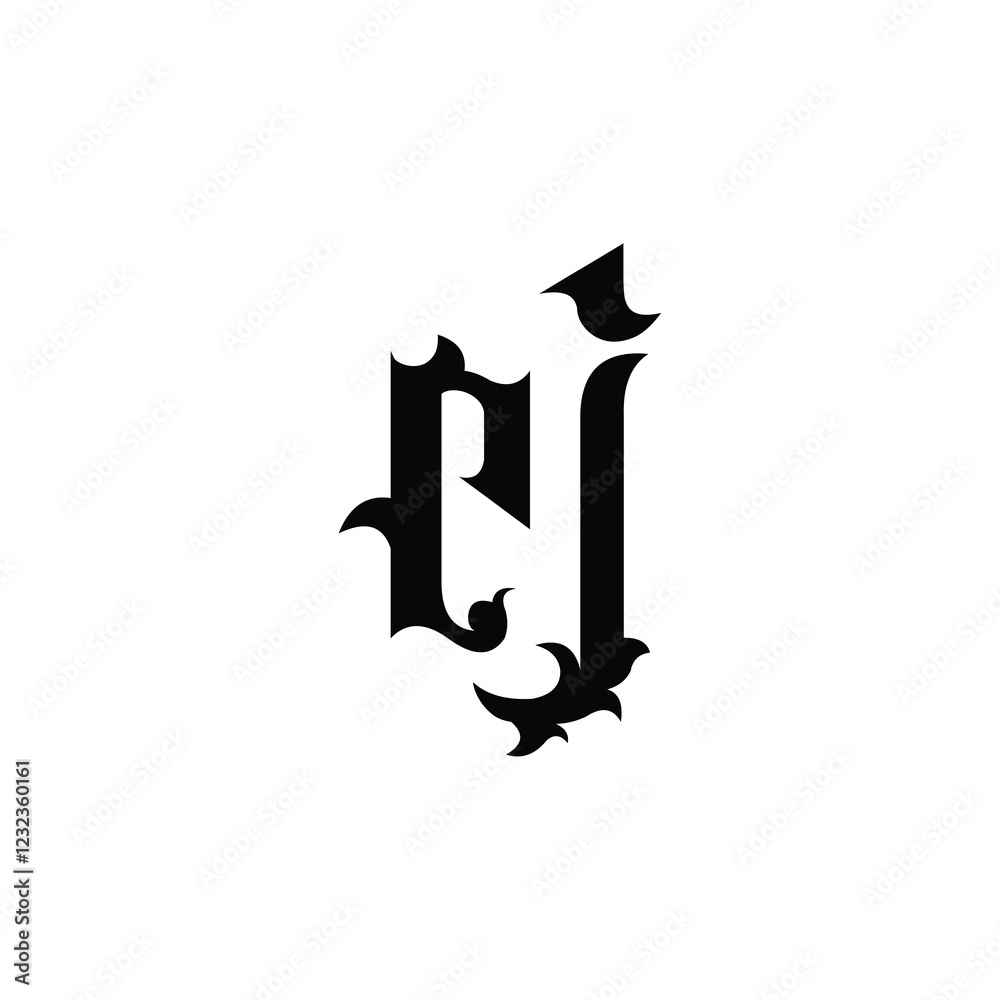 RJ monogram logo design letter text name symbol monochrome logotype ...