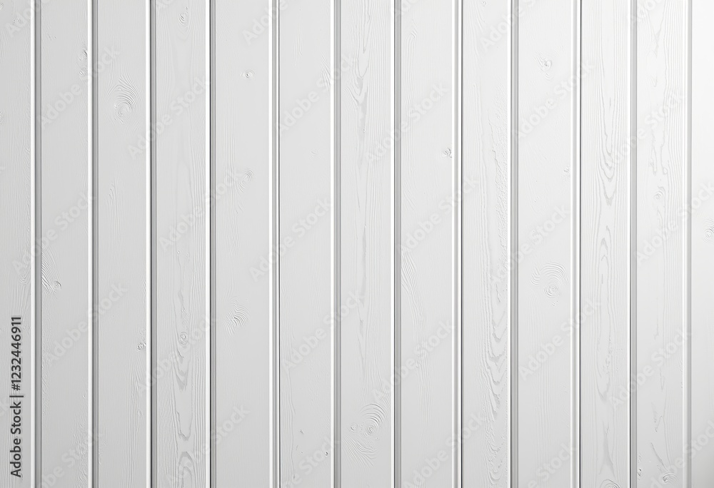 Clean Chic Wood Paneling, Bright White Painted, High-Resolution Photo ...