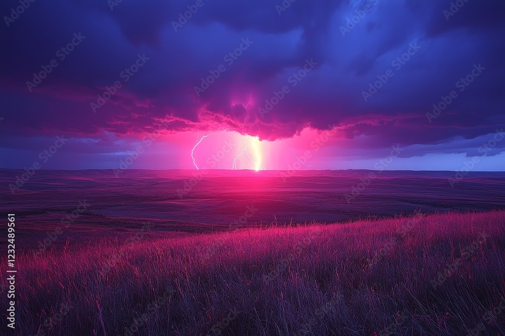 Slow-motion footage of a lightning bolt hitting amidst a storm ...