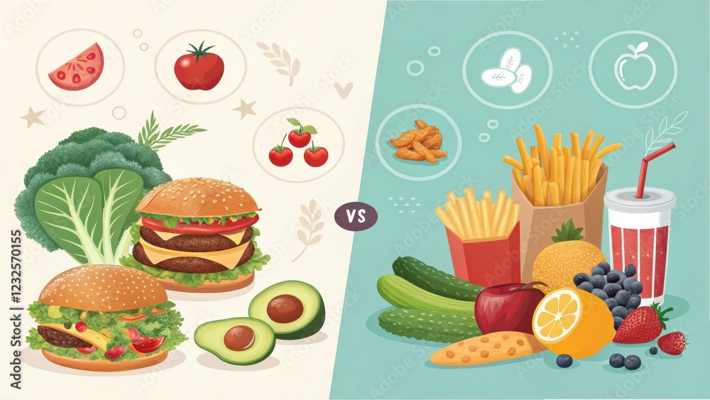 Healthy Eating Habits vs. Unhealthy Food Choices A Comparison of ...