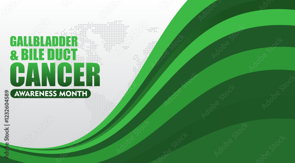 Gallbladder and Bile Duct Cancer Awareness Month background template ...