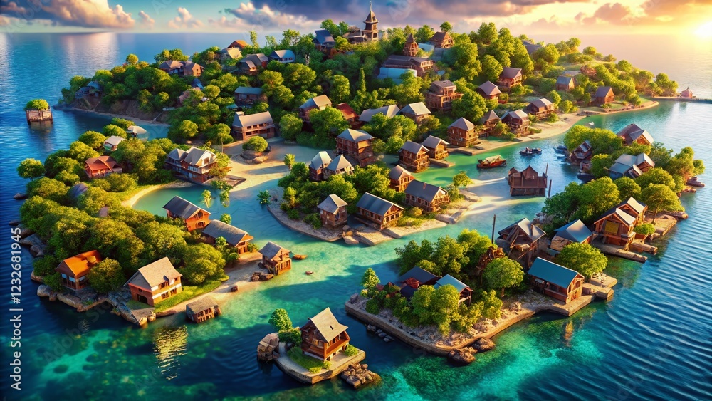 Solomon Islands Animated Map: Architectural Photography of Island ...