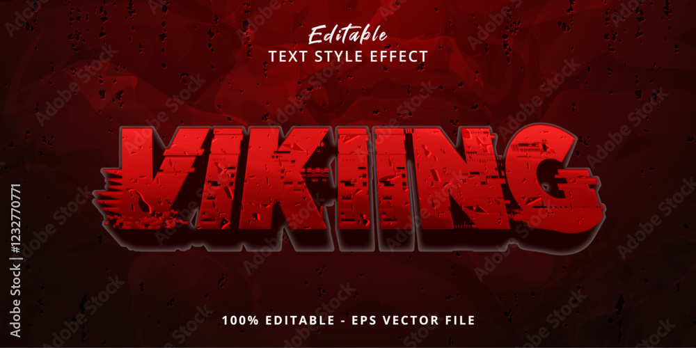 Editable text effect viking, 3d nordic and scandinavian font style ...