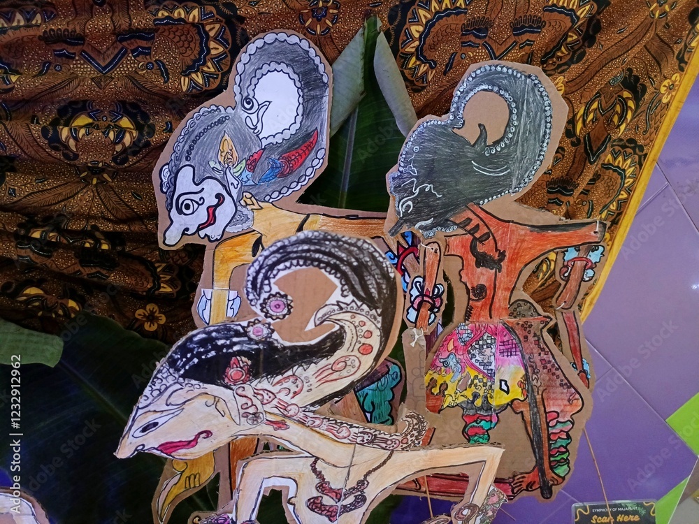 Shadow puppets, a culture from indonesia, or called wayang kulit Stock ...