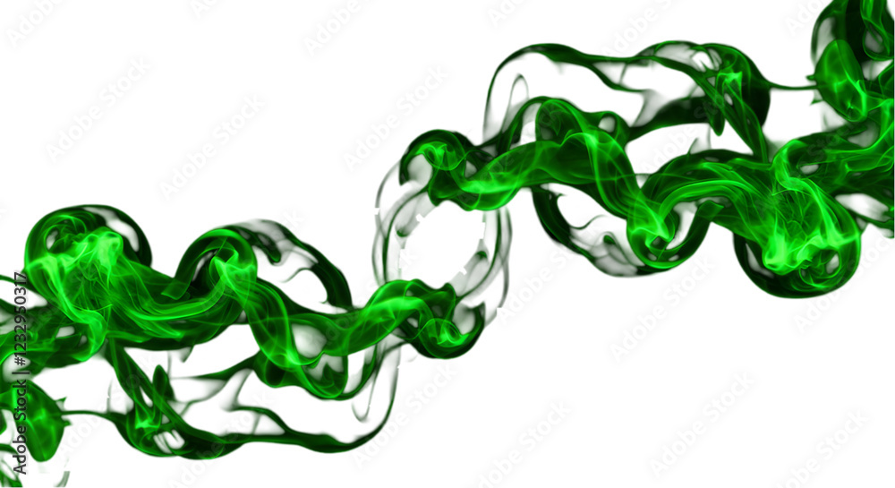neon green smoke isolated on transparent background, smoke png Stock ...
