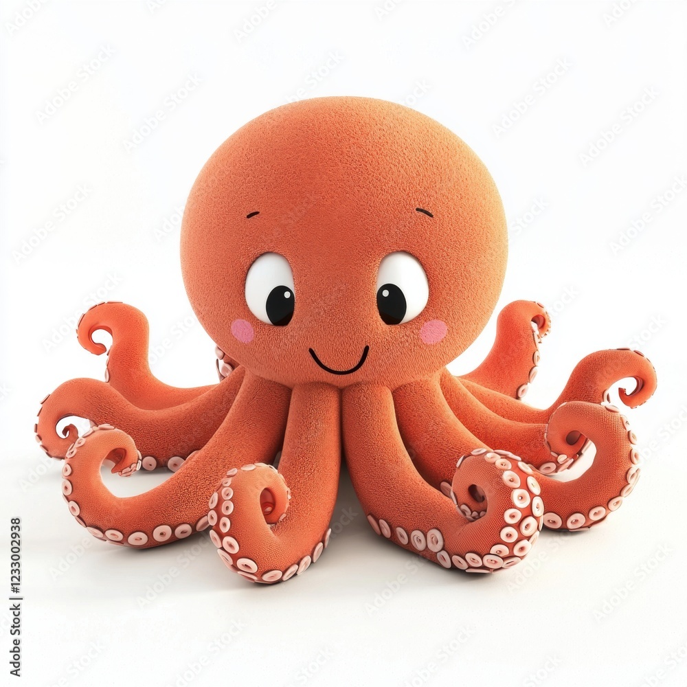 Plush octopus that can be flipped inside out to show different emotions ...