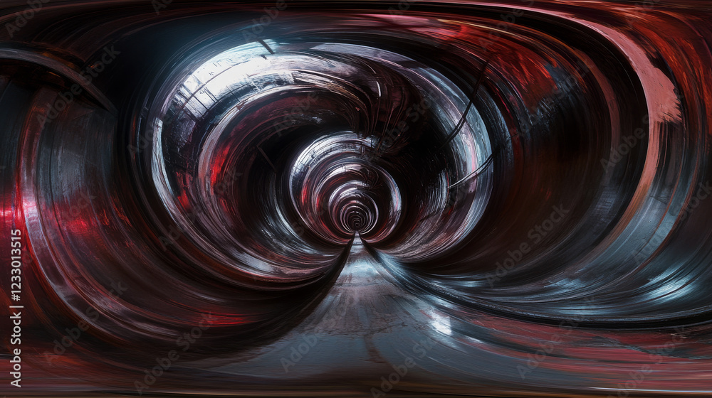 360 degree full panorama environment map of dark abstract basement ...