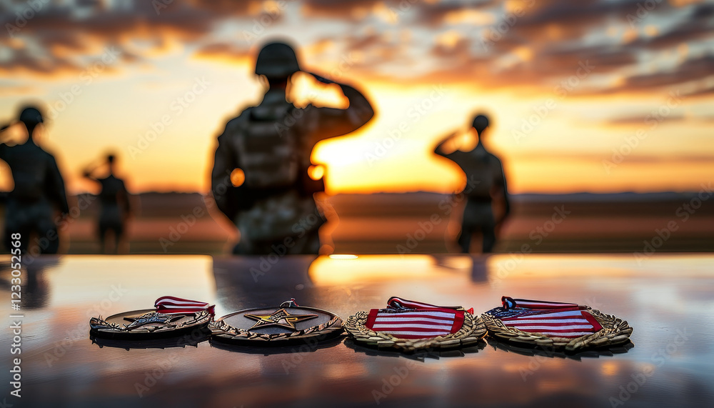 America Independence Day themed product display podium background ...