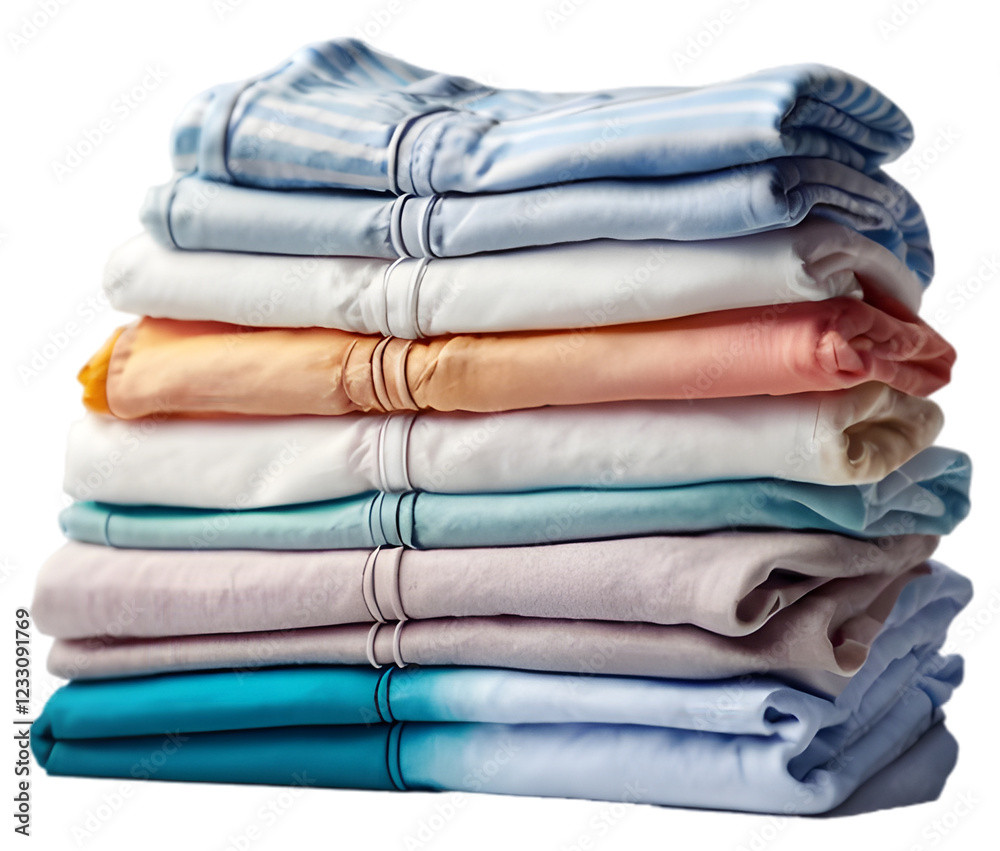 Clothes and a wicker basket filled with clean laundry cloth, apparel ...