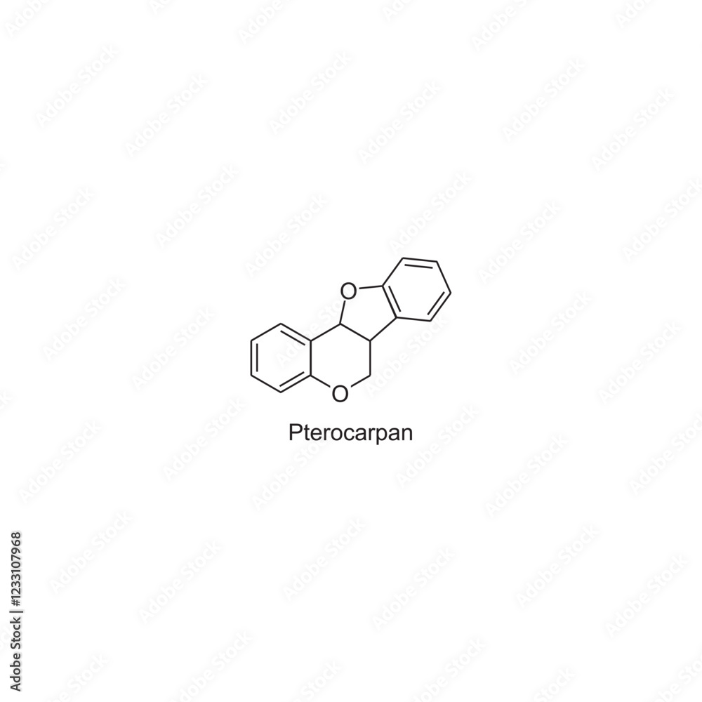 Pterocarpan skeletal structure.Isoflavonoid compound schematic ...