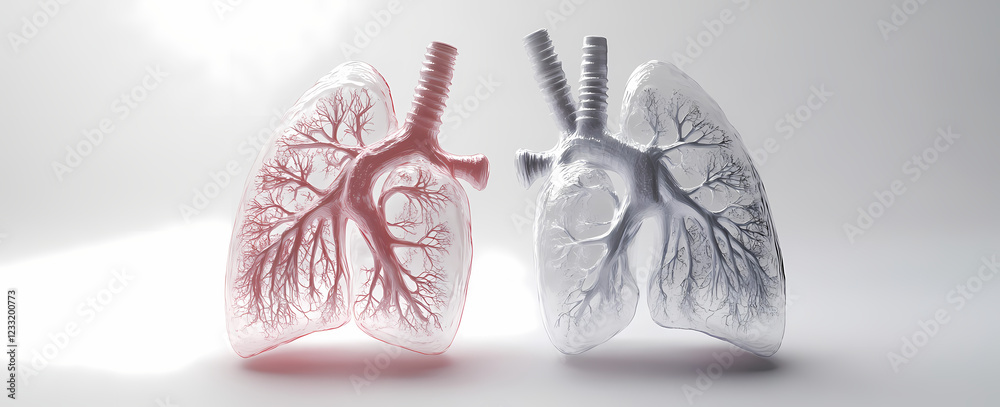 Lungs Anatomy: A striking, artistic depiction of human lungs, presented ...