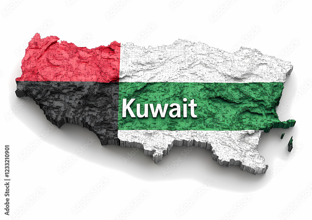 Kuwait Map: A striking visual representation of Kuwait's geographic ...