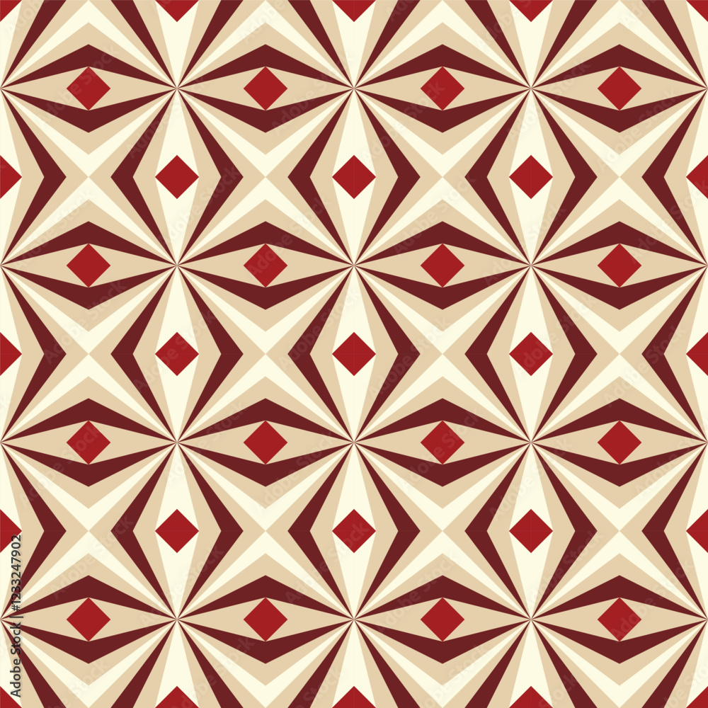 seamless geometric pattern featuring a repeating design of interlocking ...