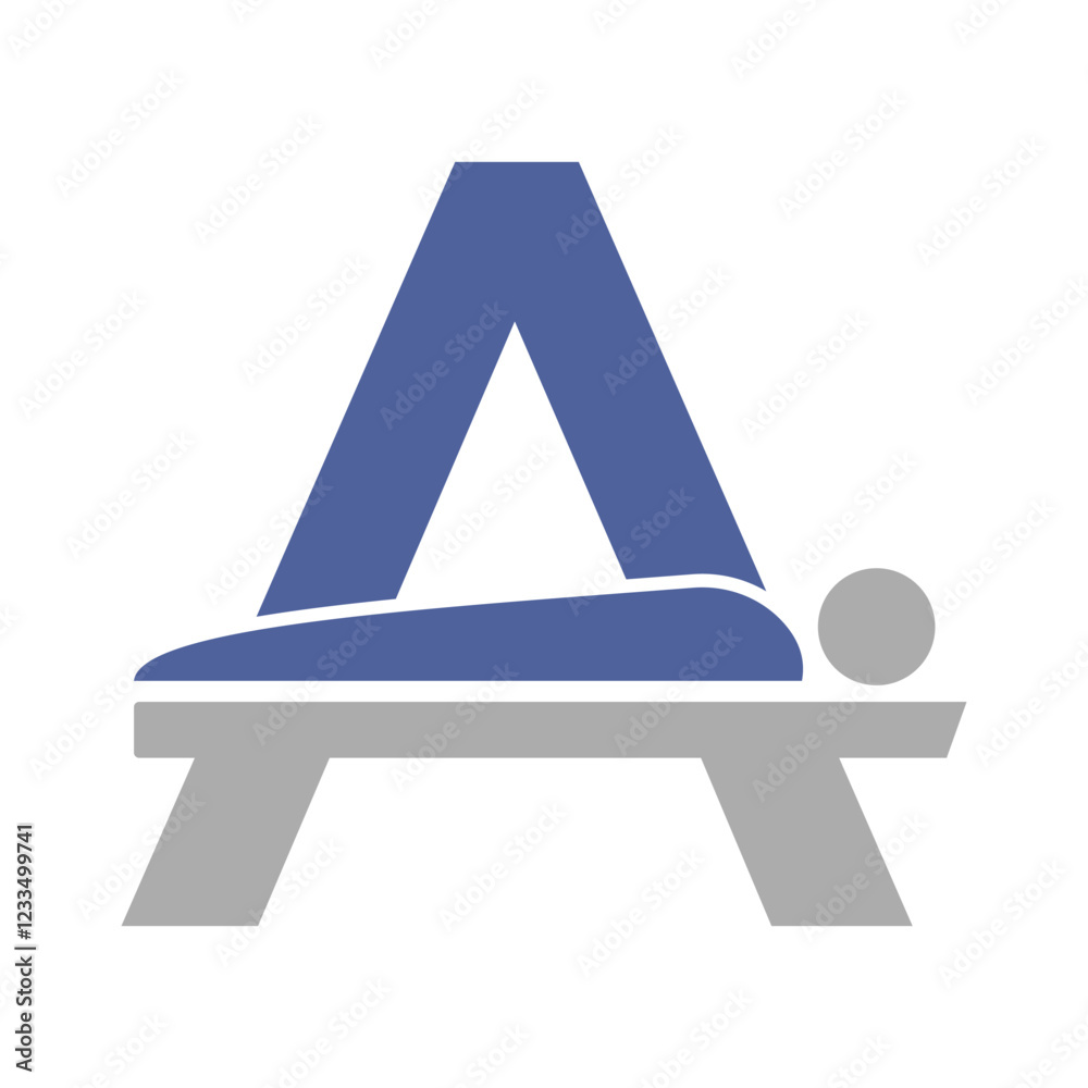 Initial Letter A MRI Symbol Of Medical MRI Procedure Vector Template ...