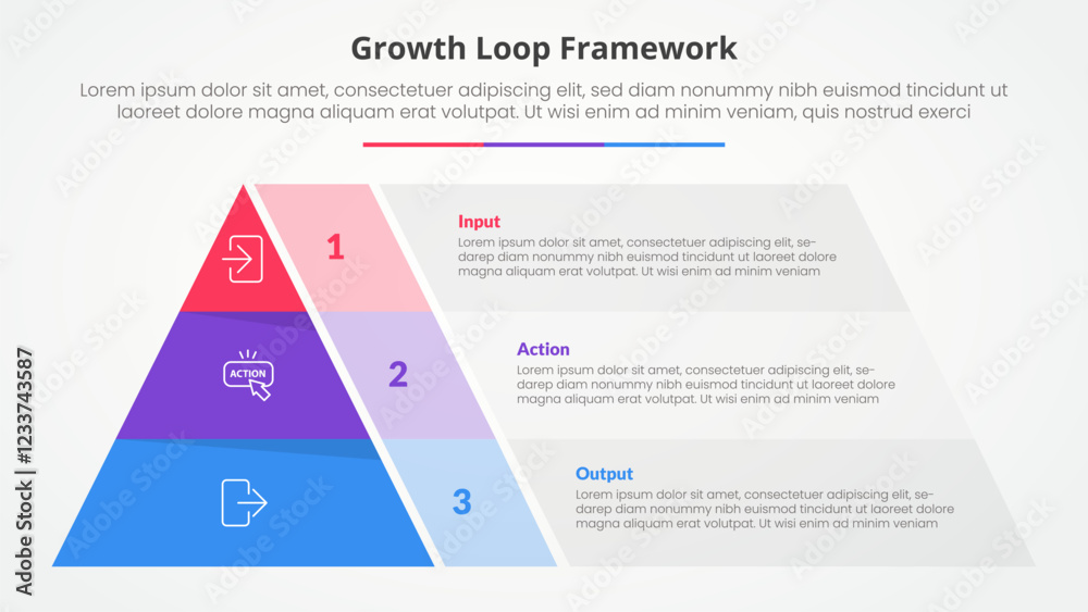 Growth Loop Framework Infographic Concept For Slide Presentation With