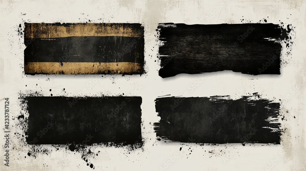 Vintage Blackboards Textured Backgrounds Rustic Aged Photo Overlay Set ...