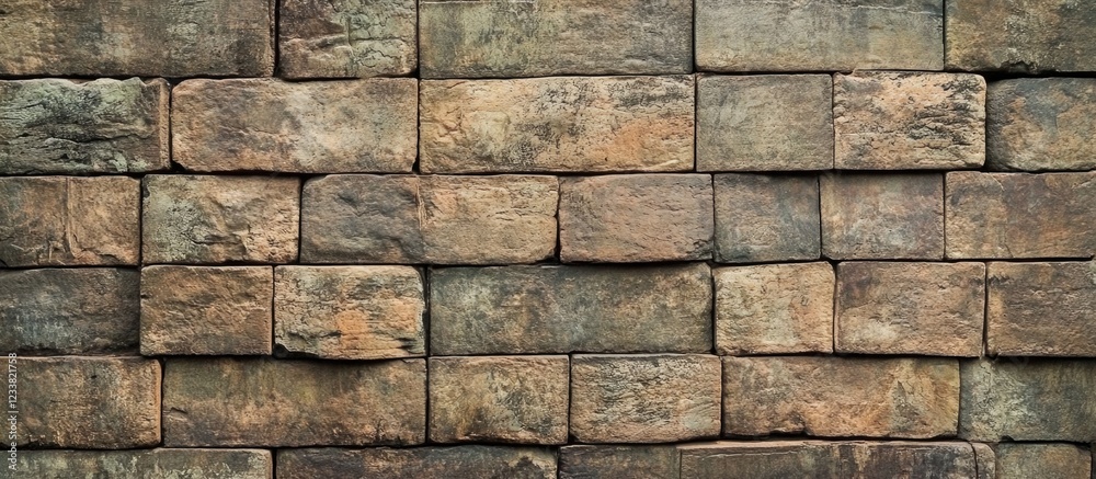 Rustic stone brick wall texture background with stacked uneven ...