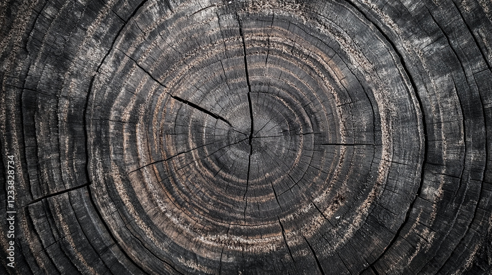 Tree Ring Texture of Old Wood. A distinctively aged, weathered, Warm ...