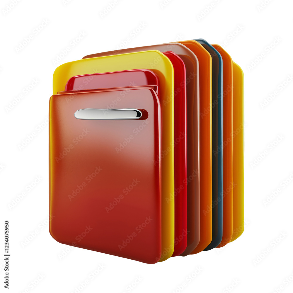 3D File Folder Icon, Transparent Cut Out Stock Illustration | Adobe Stock