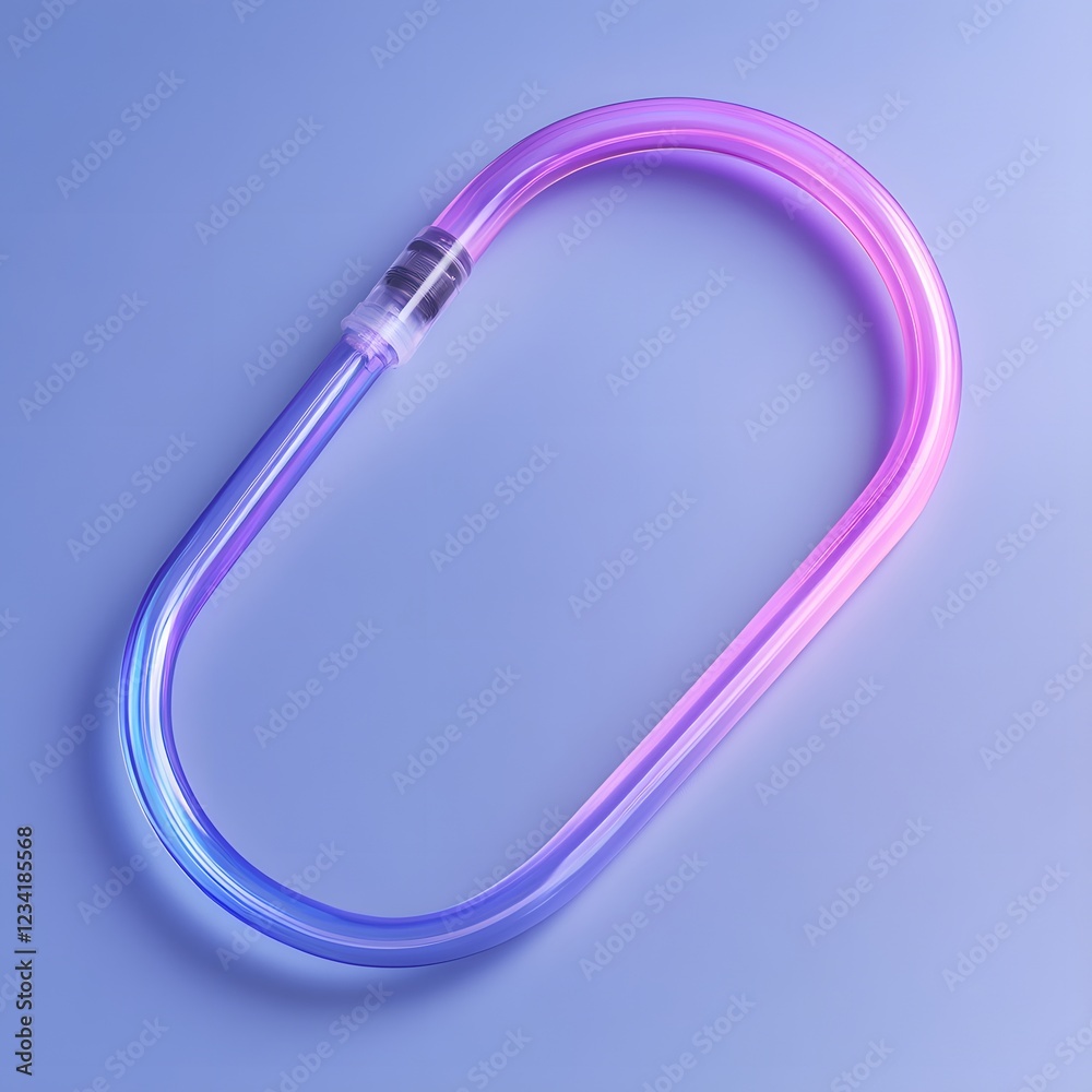 Sleek hemodialysis catheter isolated on a minimalist background ...
