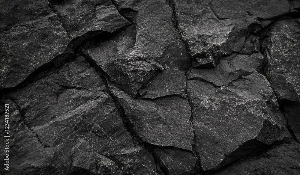 Black white rock texture. Dark gray stone granite background for design ...