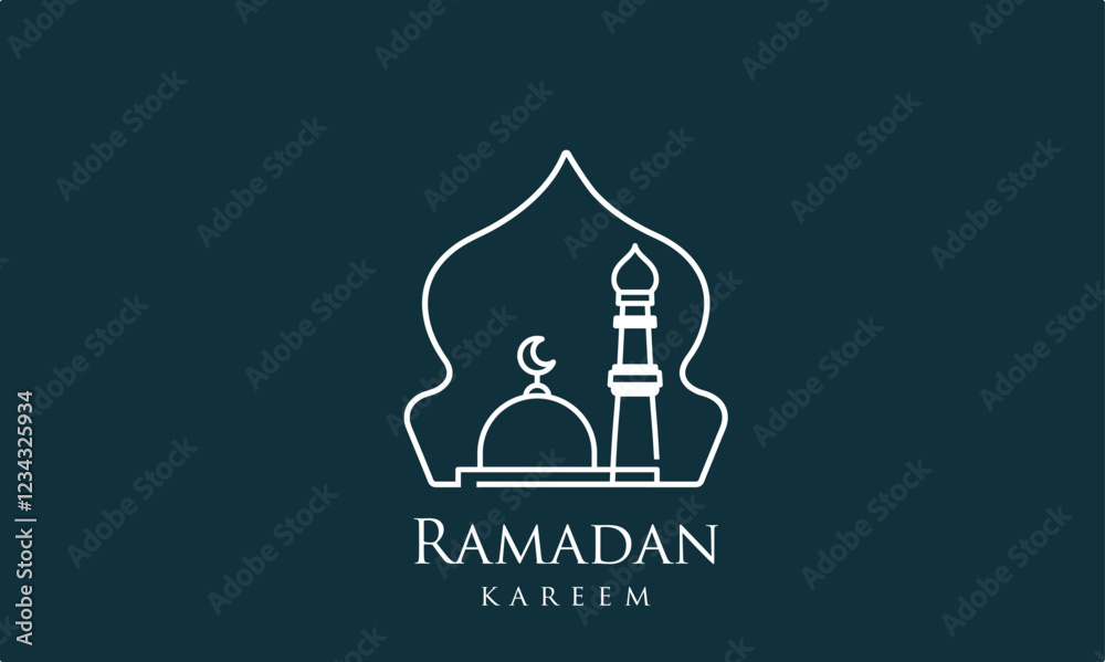 Minimal Mosque logo , Muslim logos, Ramadan logo , Eid logo, praying ...