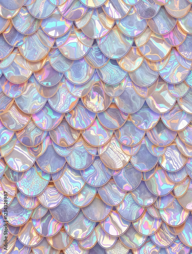 Scales and Shells Seamless Skin Pattern Fabric, rough scales, spiral ...