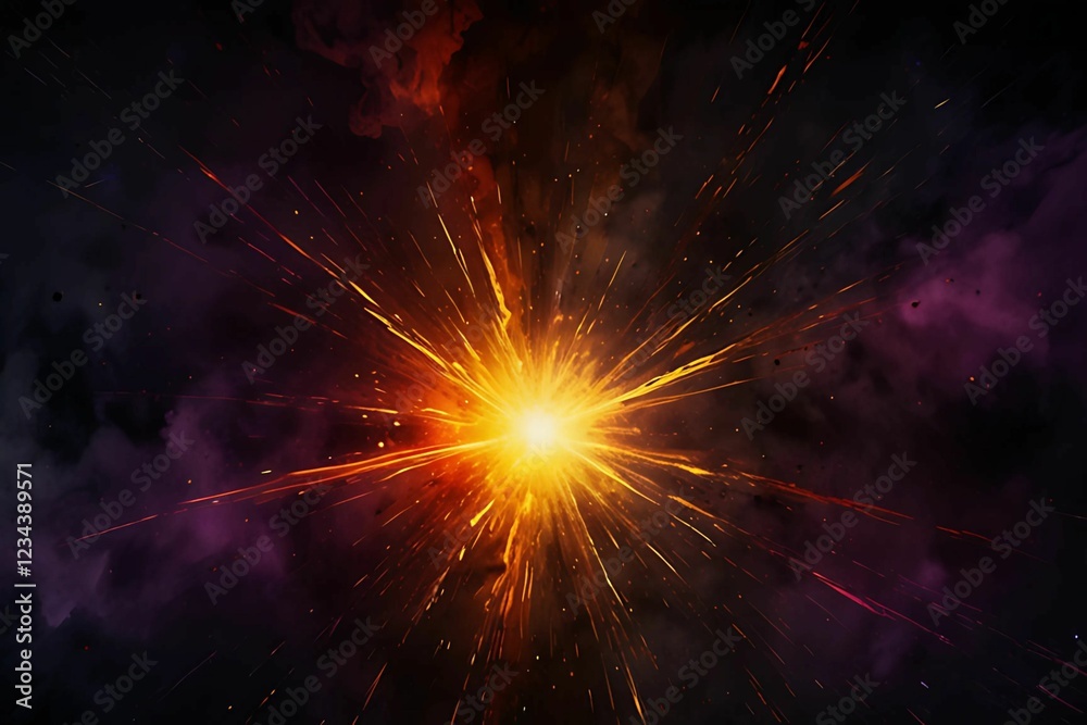 Black dark red purple yellow pattern background. Night sky fire ...