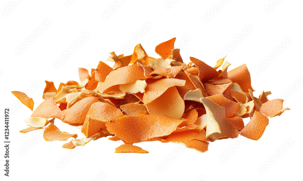 Dried Orange Peels Citrus Zest Food Waste Texture Background ...