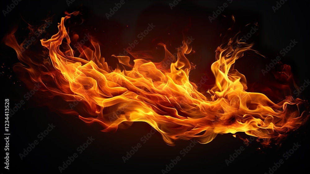 Realistic fire flame transparent background. HD 8K wallpaper ...