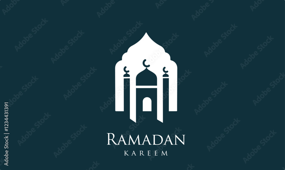 Minimal Mosque logo , Muslim logos, Ramadan logo , Eid logo, praying ...