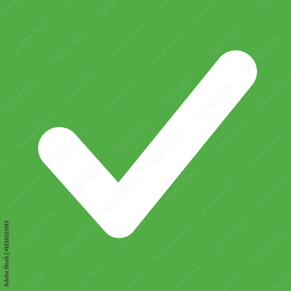 flat green Tick mark approved . Check mark icon symbols . symbol for ...