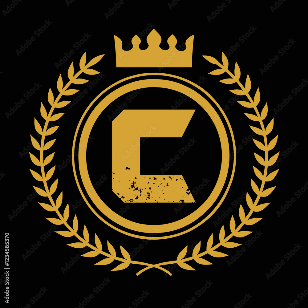 Royal Crown Letter C Logo vector Design. Stock Vector | Adobe Stock
