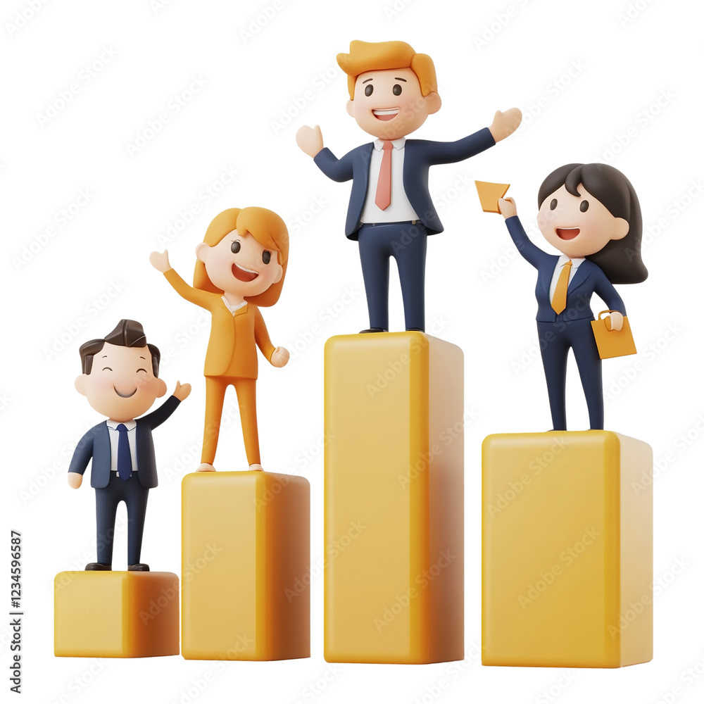 Empowering Leadership Business Growth Graph Strategic Vision Successful ...