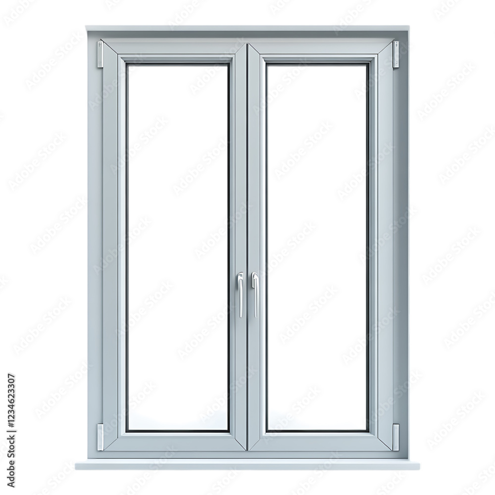 PNG Double Hung Window - A classic double-hung window design with two ...