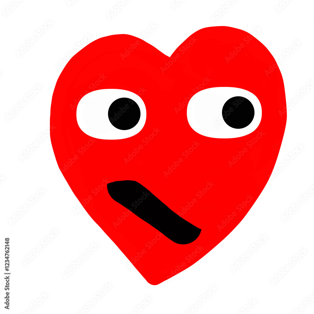 Bright and colorful heart reaction icon, designed to add charm and ...