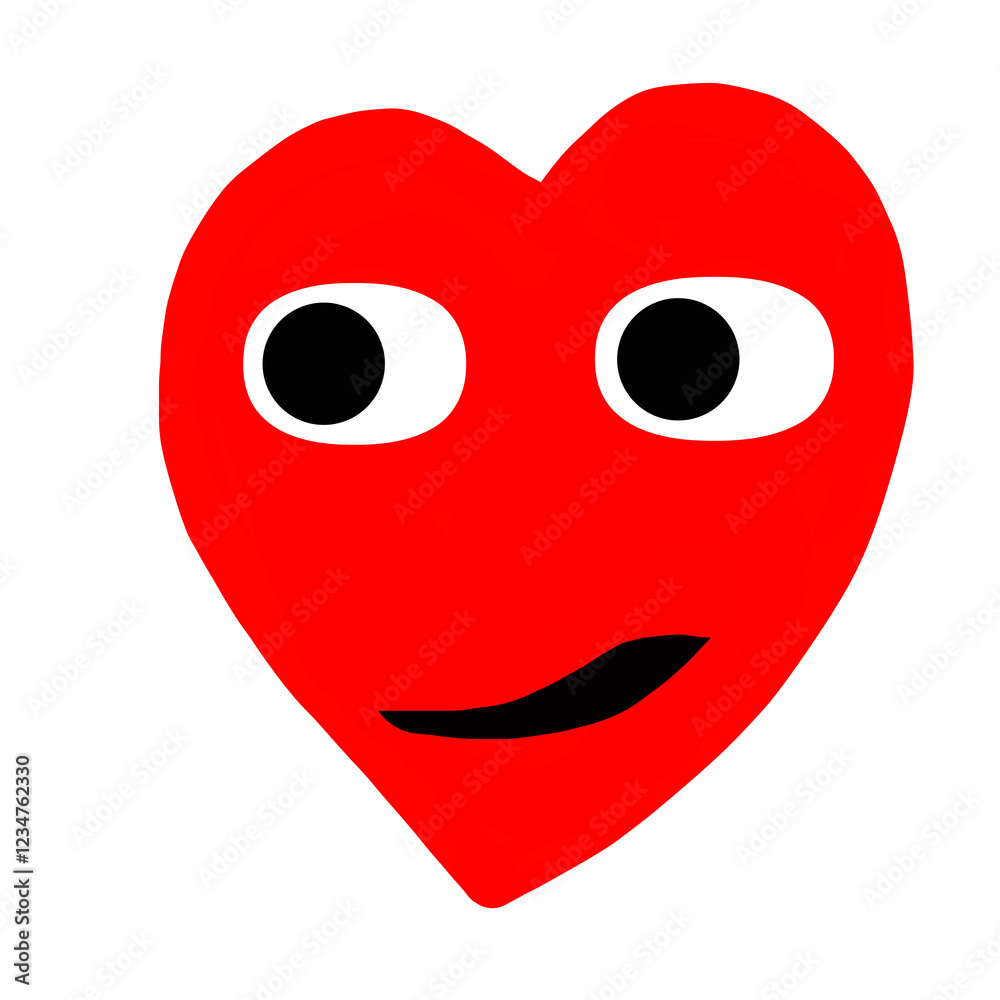 Kawaii-style heart reaction illustration, incorporating cute and ...