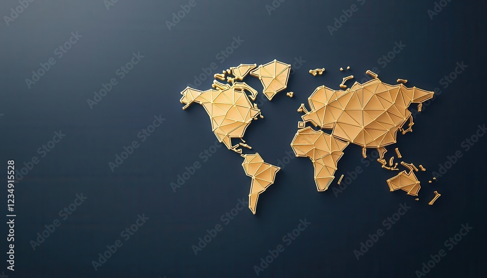 cargo management delivery optimization. Global logistics map displaying ...