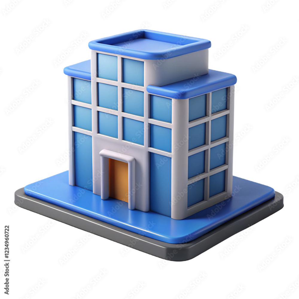 Office Building 3D Icon high-resolution design for UI UX applications ...