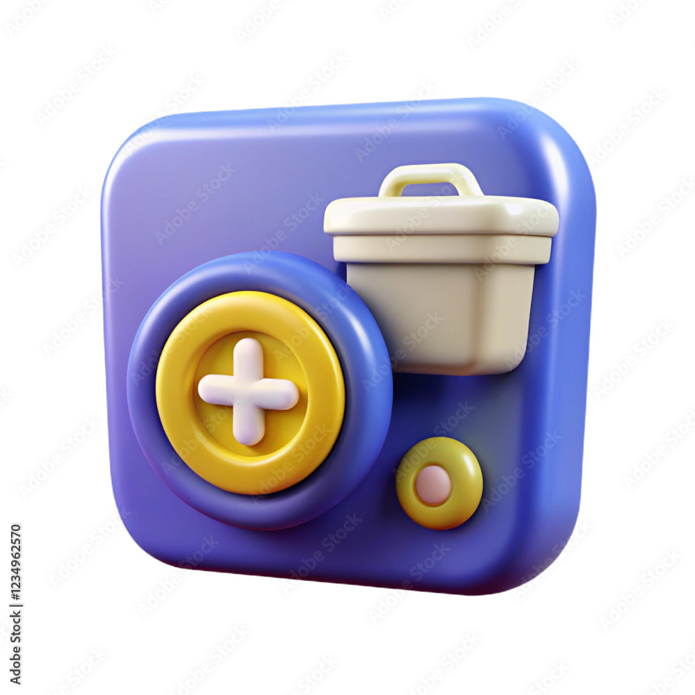 Delete Cart 3D Icon high-resolution design for UI UX applications ...