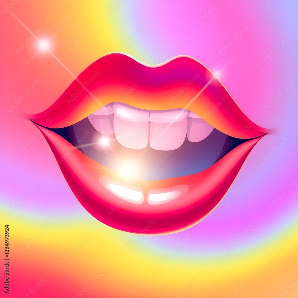 Lip vector smiling lip vector art illustrator instant download adobe stock. Generative AI Stock ...