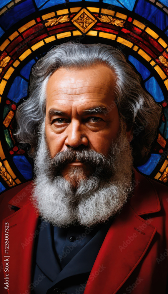 Manifesto in Glass Karl Marx: Marx Reforged as Byzantine-Tessellated ...