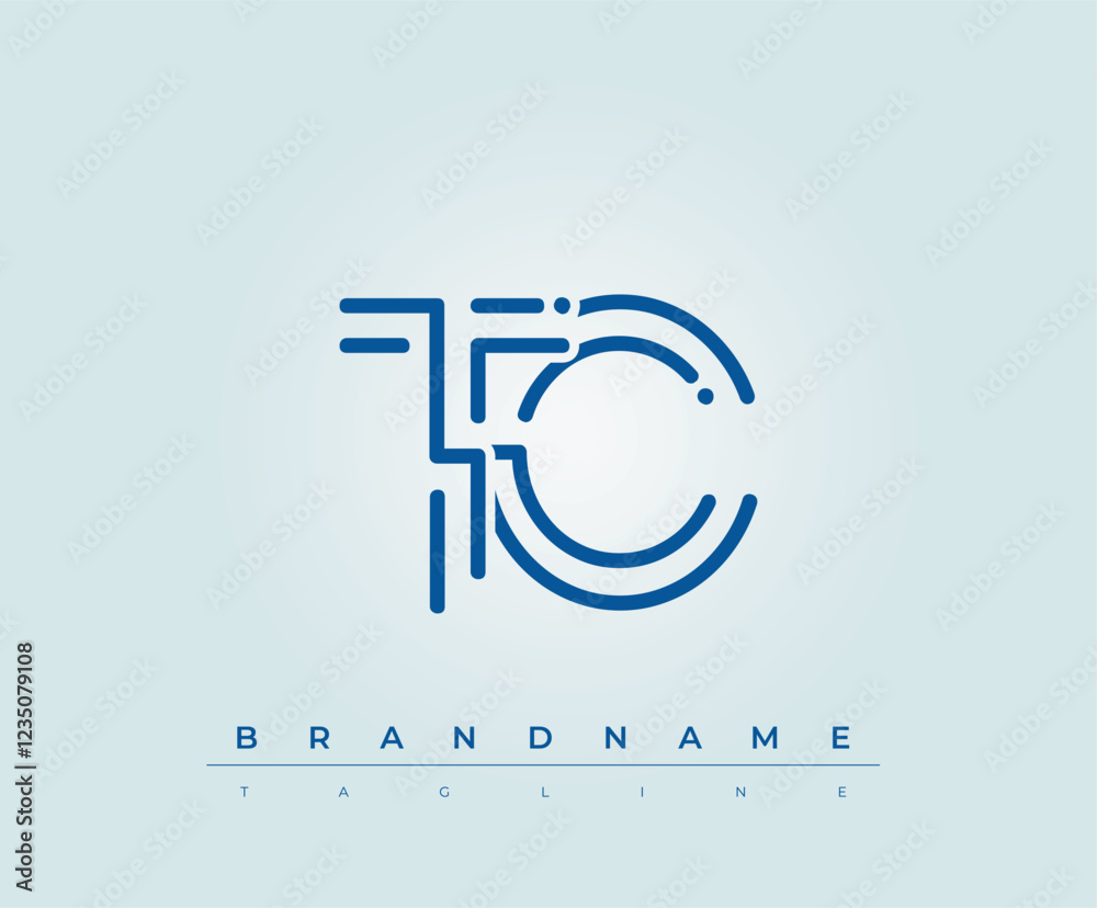 TC Technology Letter Logo Template. This tech letter logo is a graphic ...