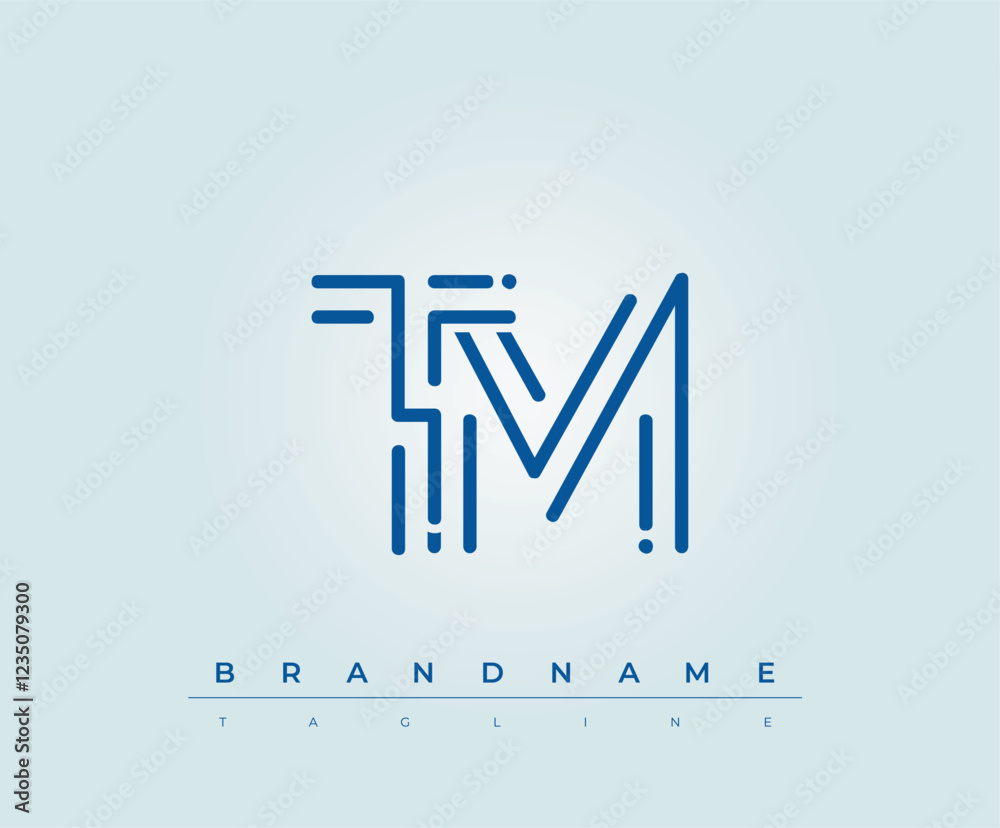 TM Technology Letter Logo Template. This tech letter logo is a graphic ...