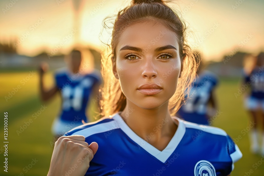 International Women's Day 2025: Accelerate Action. Young female athlete ...