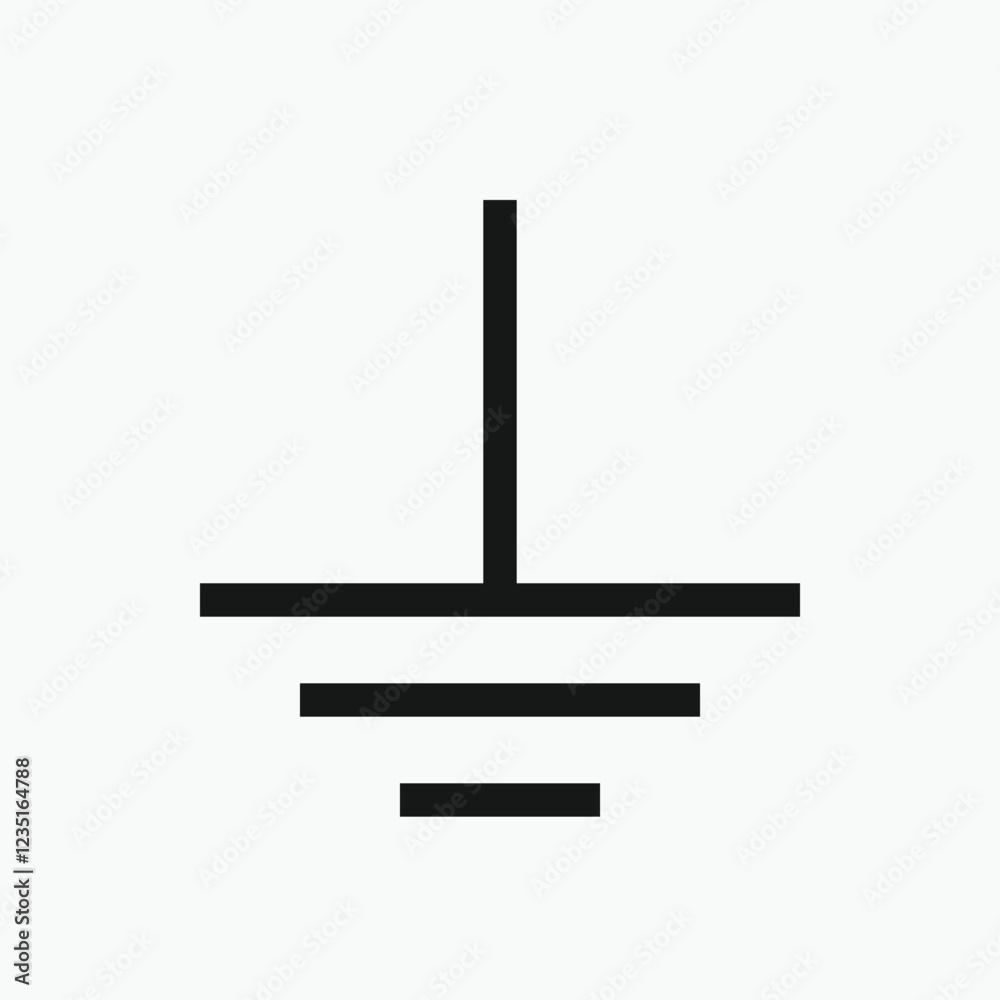 Image vectorielle Stock Protective earth ground symbol represents ...