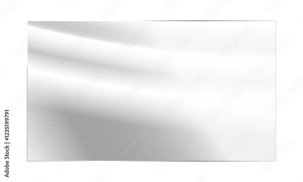 ransparent shiny glass plate. Plastic sheet. Clear glass showcase on a ...